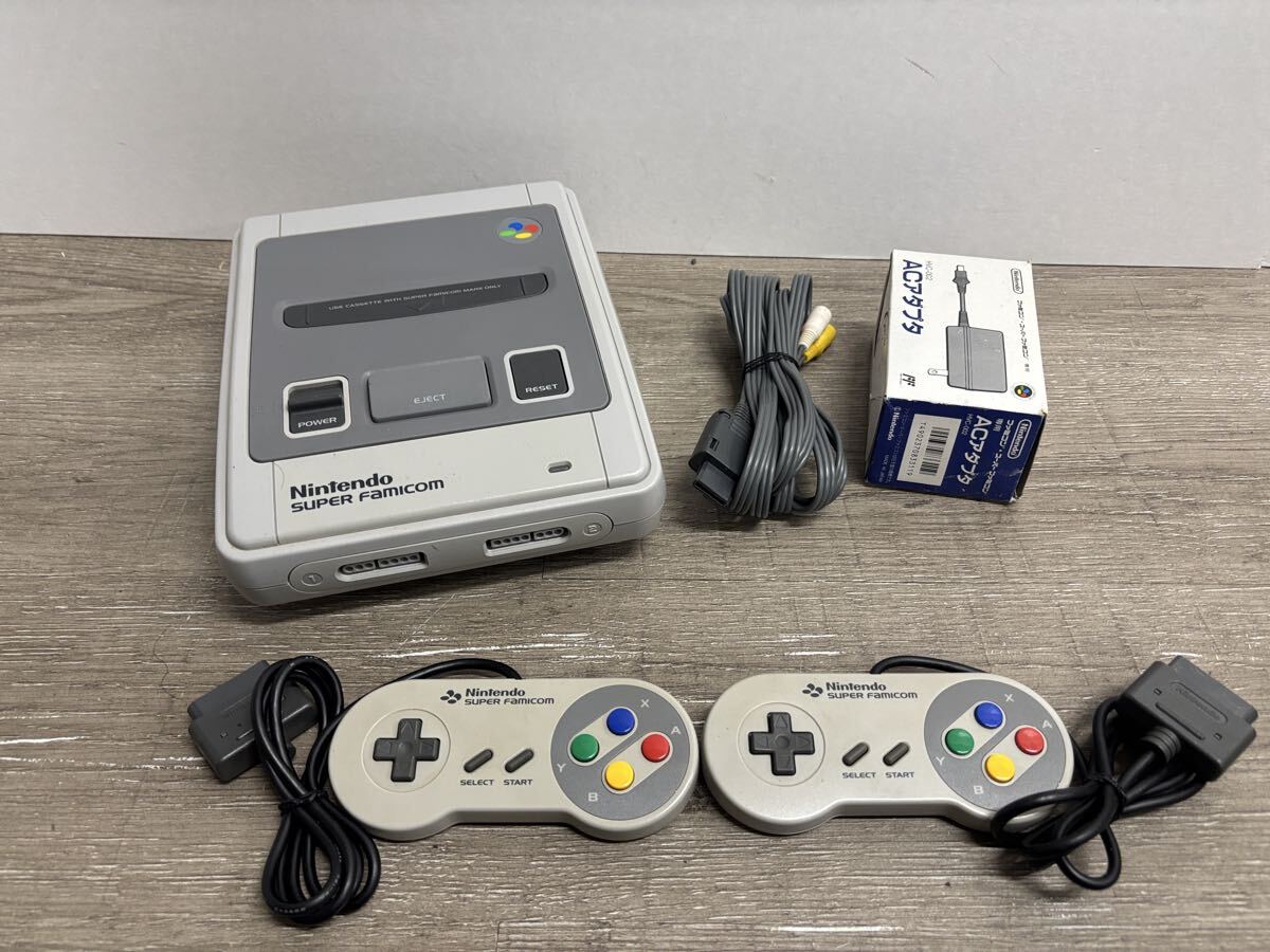 【傷や汚れあり】【メンテ済み】スーパーファミコン 本体 コントローラー 任天堂 SFC AVケーブル Nintendo SUPER FAMICOM アダプター ニンテンドーの落札情報詳細 ...