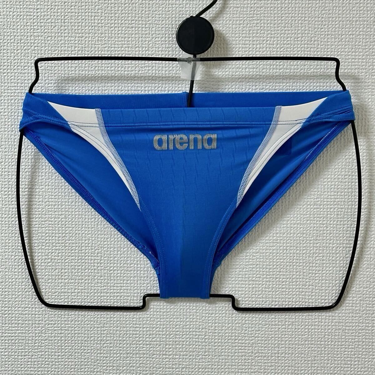 【やや傷や汚れあり】カスタム 改造 極細 ハイレグ 小尻 arena アリーナ X-PYTHON FAR-2509MC Mサイズ JBLU ブルー ホワイト X-パイソン 競パン 裏地なしの ...