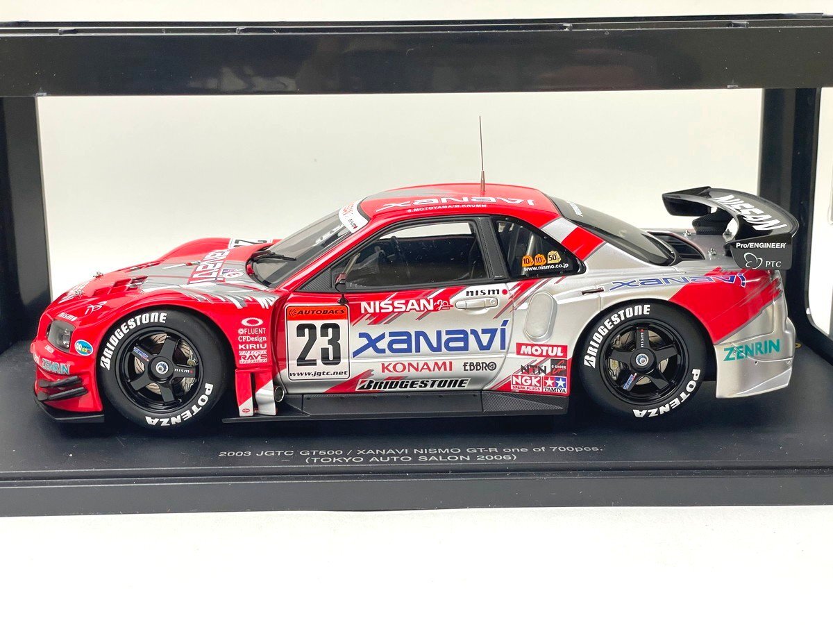 【目立った傷や汚れなし】AUTOart オートアート 1/18 Nissan 日産 XANAVI NISMO GT-R JGTC GT500 2003 #23 東京オートサロン 2006 ...