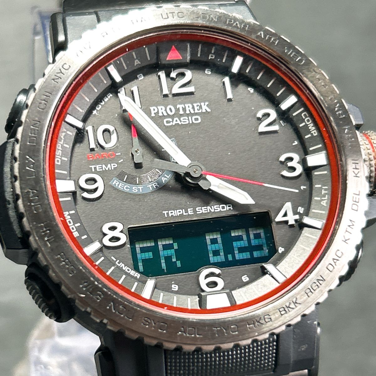 【目立った傷や汚れなし】美品 CASIO カシオ PROTREK プロトレック Climber Line クライマーライン PRW-50YT ...
