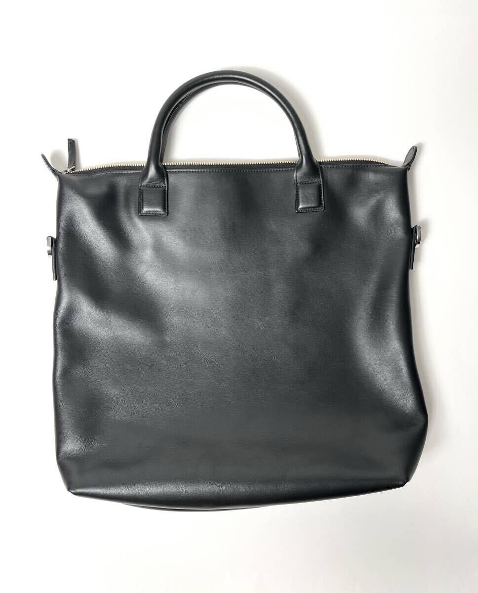 【目立った傷や汚れなし】Want less essentials トートバッグ ショルダートート レザー ブラック ビジネス トート バッグ ...