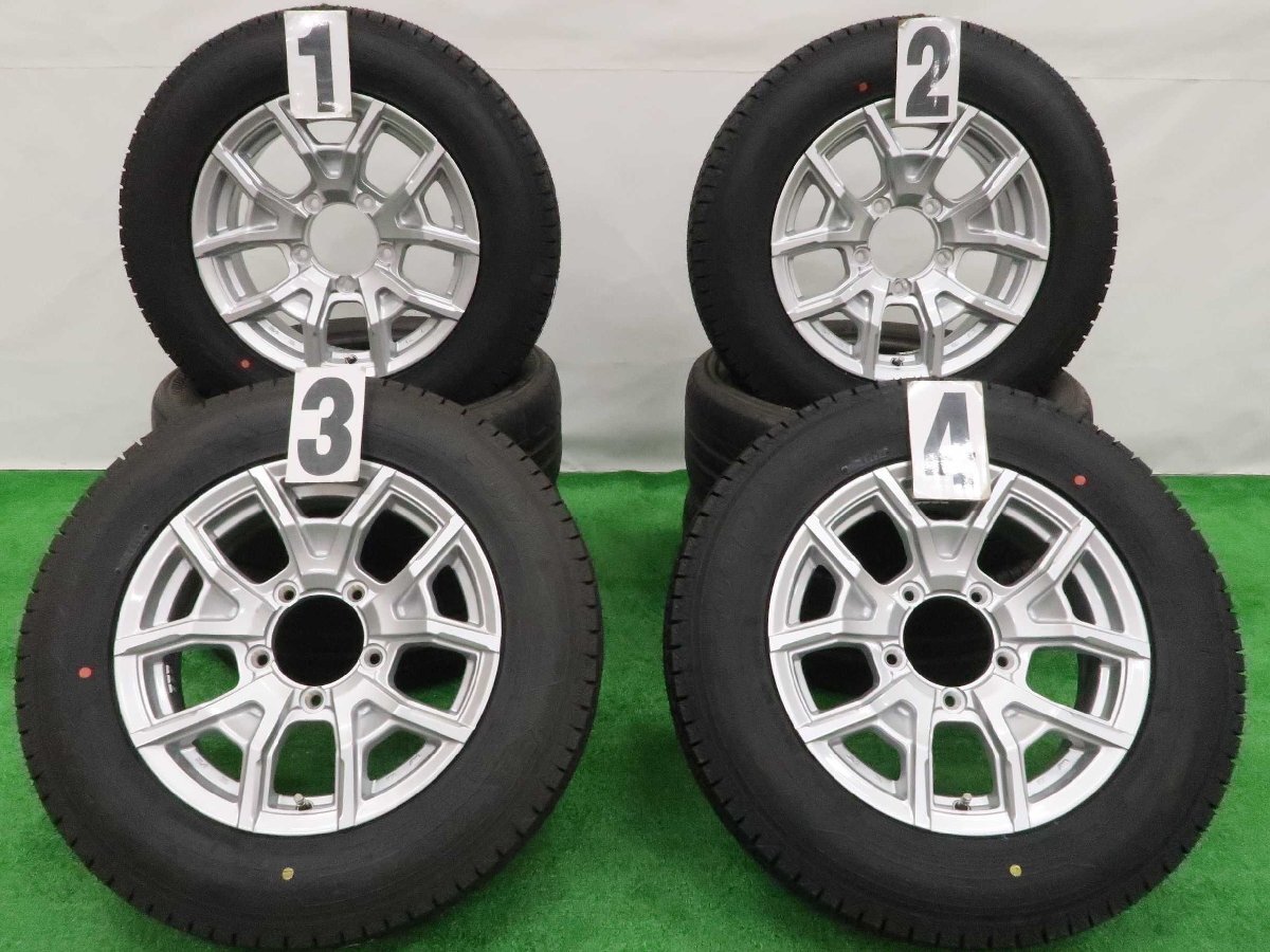 【目立った傷や汚れなし】スズキ ジムニー 等 4本 社外 16インチ 5.5J +22 5H PCD 139.7 スタッドレス 未使用 GOODYEAR ICE NAVI SUV 2024年 ...