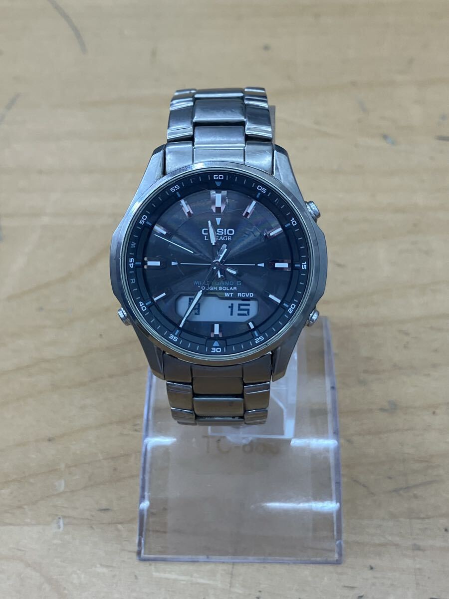 【傷や汚れあり】【v485】稼働 CASIO カシオ LINEAGE リニエージ LCW-M100T ウェーブセプター タフソーラー アナデジ ...