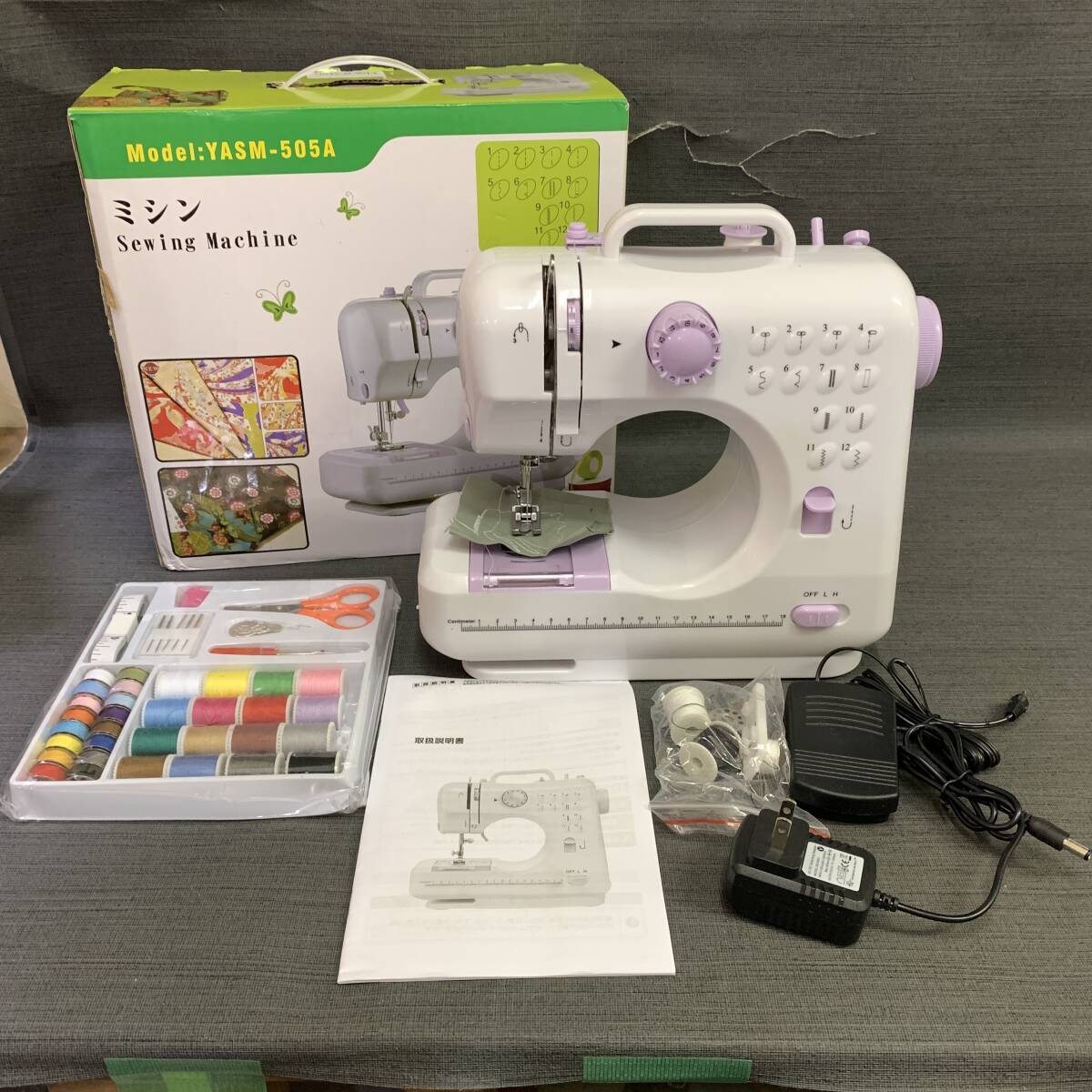 【やや傷や汚れあり】 ミシン YASM-505A 動作品 ポータブル裁縫機 多機能ミシン 糸 針 電動ミシン 初心者向け H43366の落札情報詳細 - Yahoo!オークション落札価格検索 ...