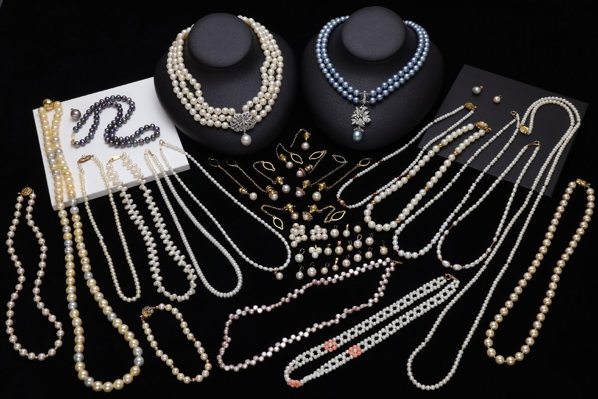 【やや傷や汚れあり】おたからや K18,K14相当ジュエリー真珠おまとめ《製品で約612.0g》一部メッキ,Pt製品含 ネックレス等 ※X線結果ご参照下さい【B-YA02566】の落札情報詳細 ...