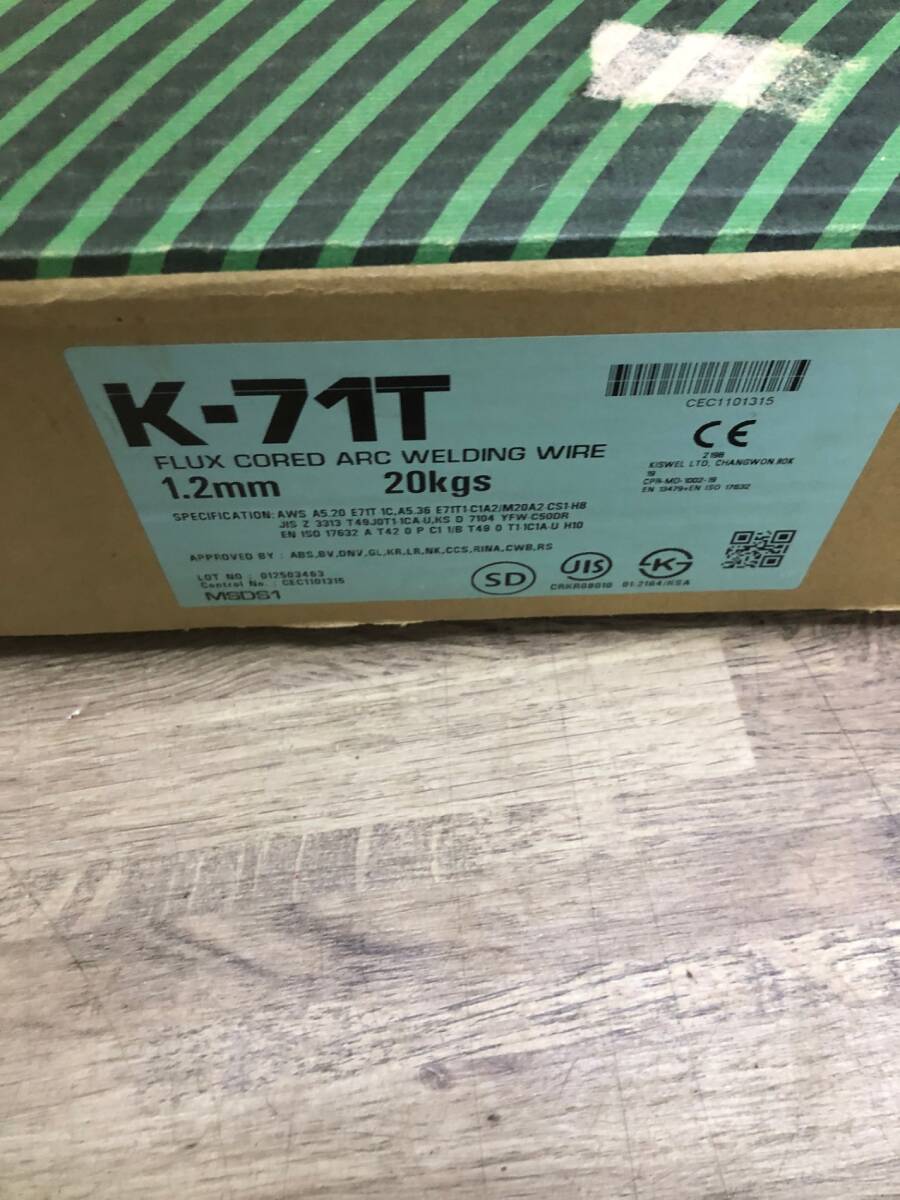 【未使用】【未使用品】KISWEL K-71T フラックス入りワイヤー 1.2 20kg / ITBL15ALN4BEの落札情報詳細 ...