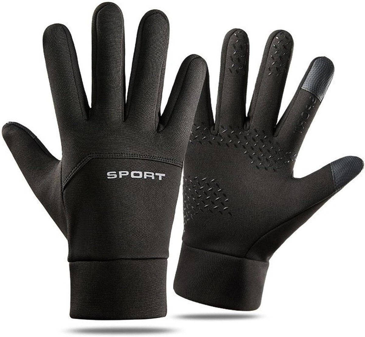 【未使用】手袋 スマホ対応 防寒グローブ サイクルグローブ 裏起毛 暖かい 滑り止め サイクリング バイク 自転車 通学 通勤 アウトドア ...