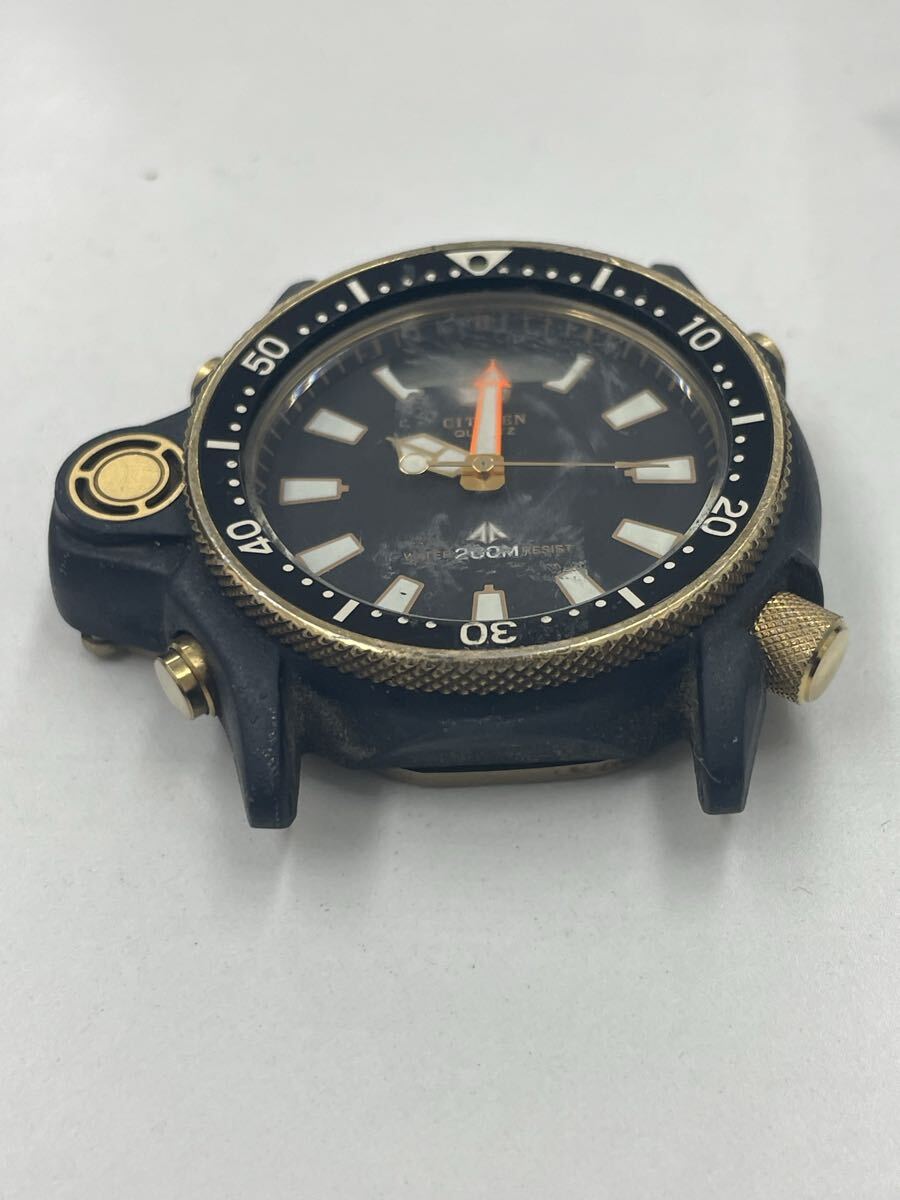 【やや傷や汚れあり】15.希少・動作未確認・裏蓋欠品・CITIZEN シチズン ダイバー 200m アクアランド C026-87259 メンズ ...