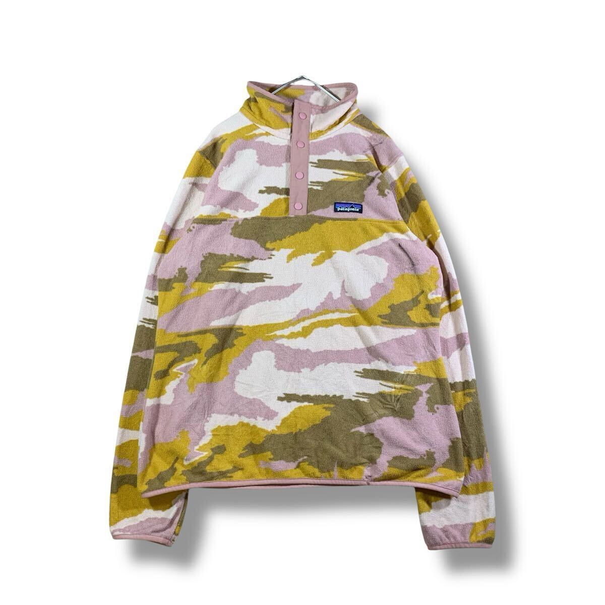 【やや傷や汚れあり】【5】 patagonia パタゴニア スナップT フリーストレーナー サイズM マルチカラー ベターセーター 迷彩 ...
