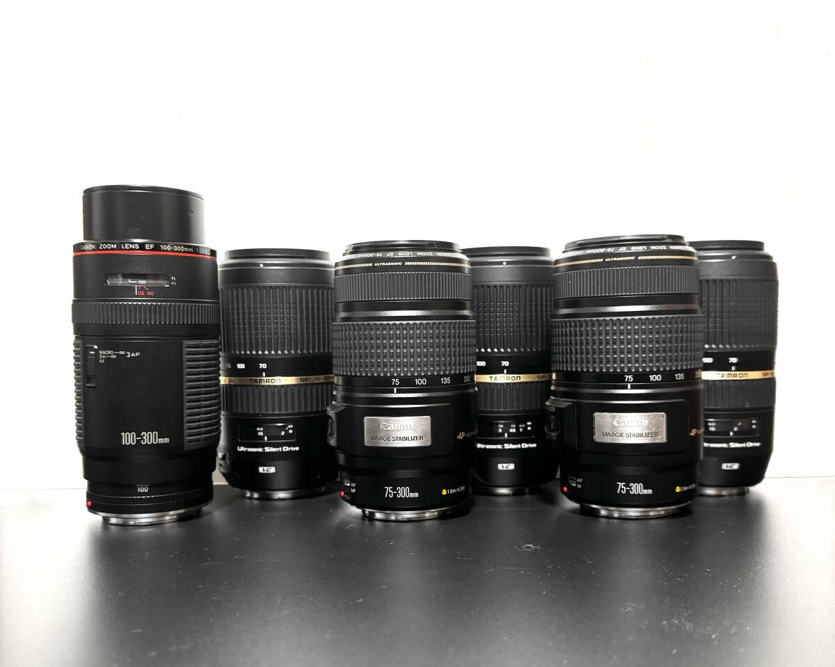 【傷や汚れあり】★6品おまとめ★ Canon キャノン Ef 75 300mm F4 5 6 Is Usm×2 And Ef 100 300mm