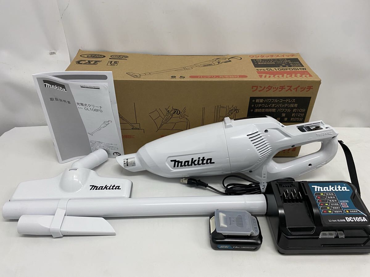 【やや傷や汚れあり】充電式クリーナー makitaマキタ CL108FDSHW バッテリー・充電器付属 コードレス掃除機の落札情報詳細 ...