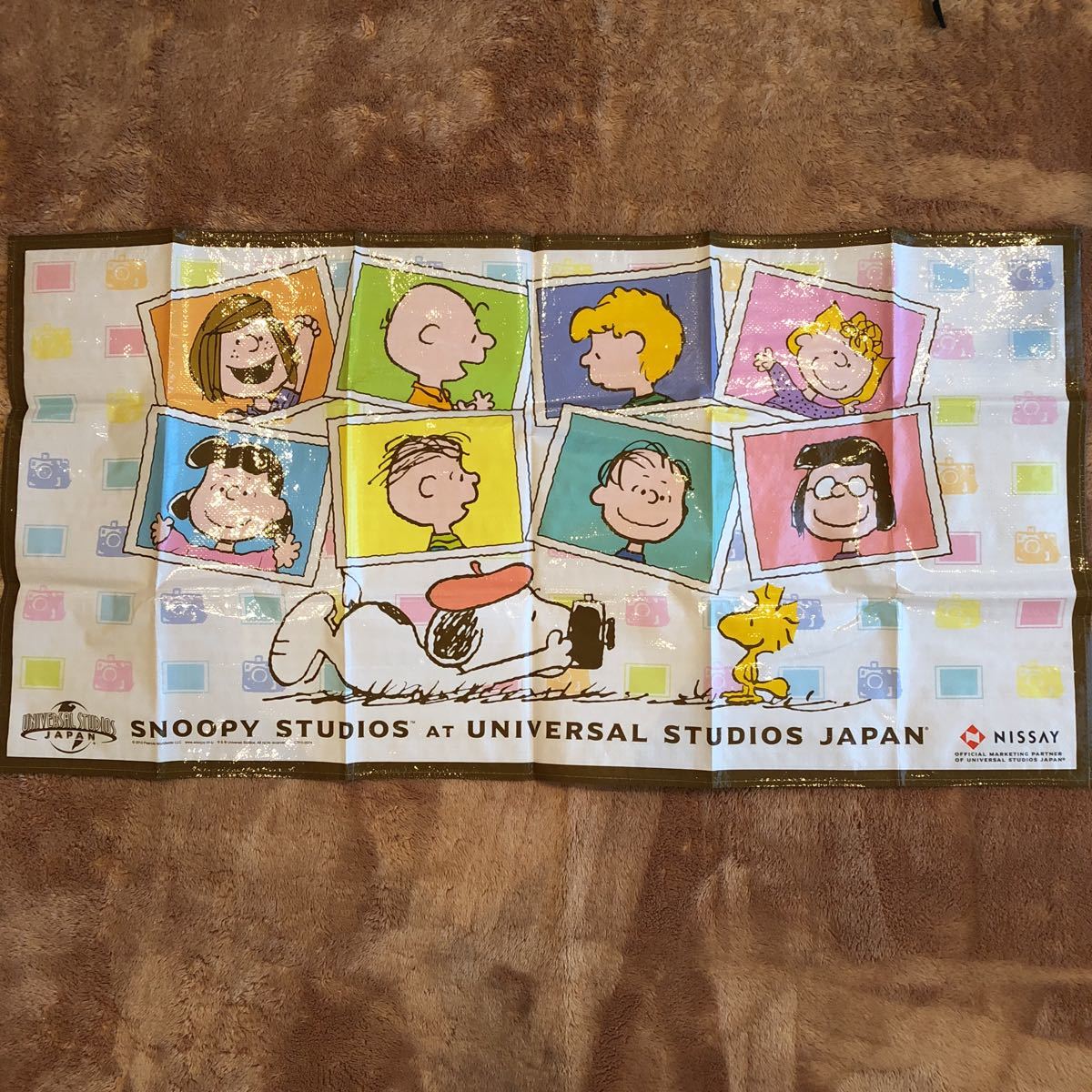 【新品】NISSAY OFFICIAL MARKETING PARTNER OF UNIVERSAL STUDIOS JAPAN SNOOPY スヌーピーレジャーシート約90×120㎝ 非売品 ...