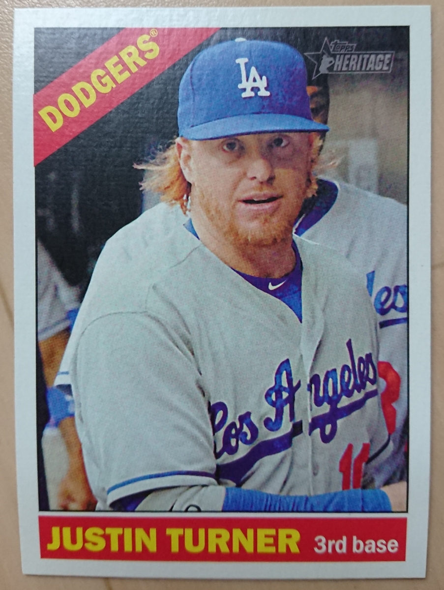 ★JUSTIN TURNER TOPPS HERITAGE 2015 #55 MLB メジャーリーグ ジャスティン ターナー LOS ANGELES DODGERS LA ドジャースの落札情報 ...