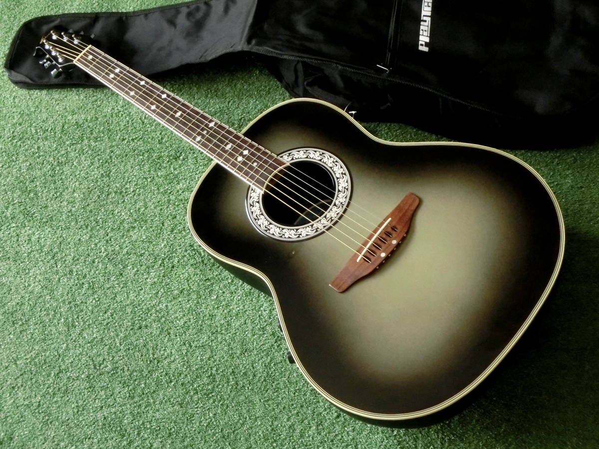 即決 Ovation エレアコギター 深厚オベーション製エレクトリックアコースティックギターCC67 深緑グリーン 新品アコギ用ケース付属の ...