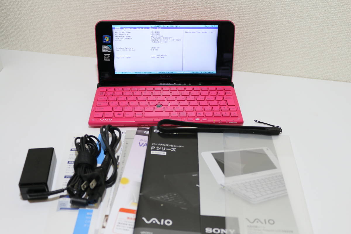 1円～ SONY VAIO type-P VPCP11シリーズ ピンク VPCP119KJ BIOS表示OK 訳あり品 付属品多数 の落札情報詳細 - ヤフオク落札価格検索 オークフリー