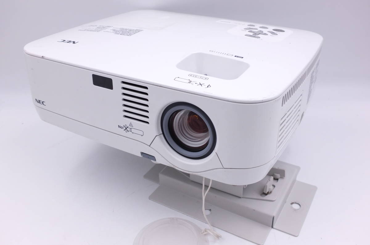 【t00371】NEC NP510 プロジェクター 天吊り金具付き ランプ残量92％ ランプ使用時間00355[H] 中古品 格安スタートの ...