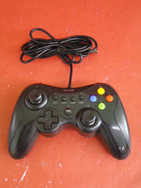 X2412-091♪【60】ELECOM ゲームパッド USB接続 Xinput/DirectInput両対応 Xbox系12ボタン振動/連射 ...