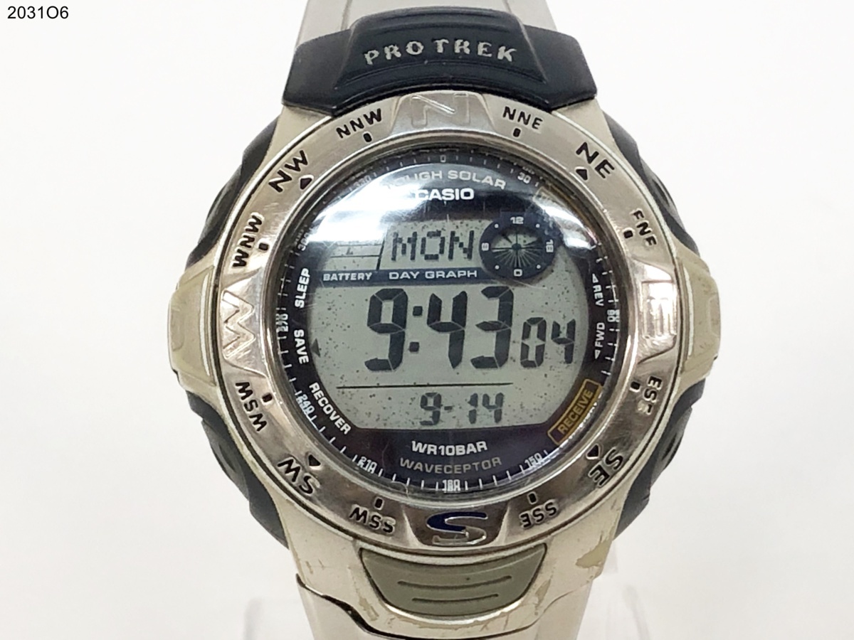 ★稼働品 CASIO カシオ PRO TREK プロトレック PRW-100BJ デジタル ウェーブセプター タフソーラー 腕時計 純正ベルト 2031O6⑲の落札情報詳細 - Yahoo ...