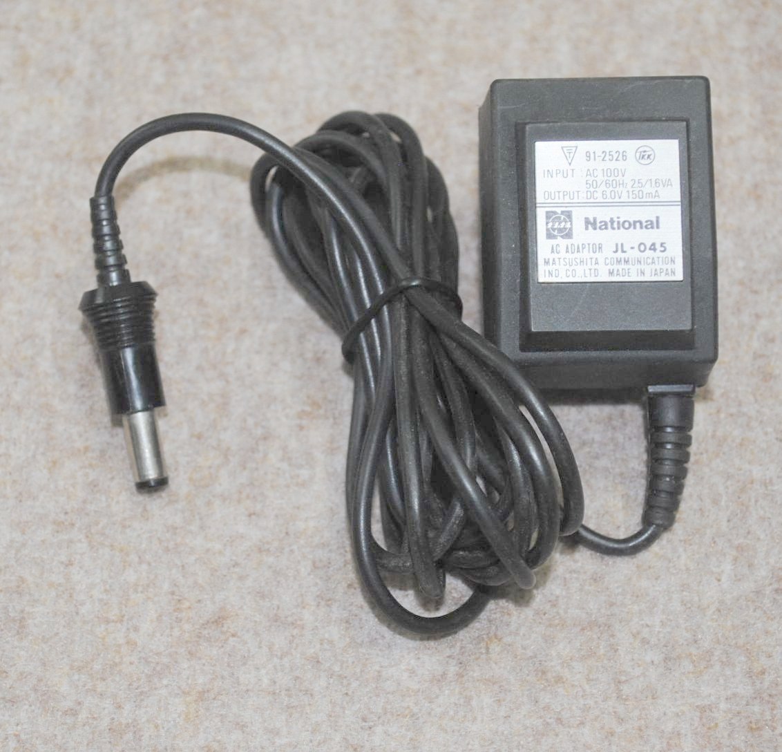 ☆National ACアダプター JL-045・ DC6V・ 150mA ・センターマイナスの落札情報詳細 - ヤフオク落札価格検索 オークフリー
