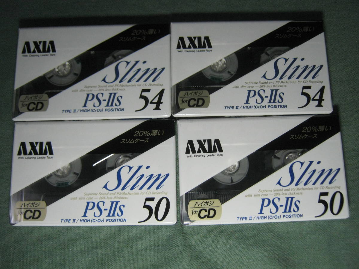 【新品】AXIA カセットテープ PS-Ⅱs 50 54 計4本 未開封品 の落札情報詳細| ヤフオク落札価格情報 オークフリー