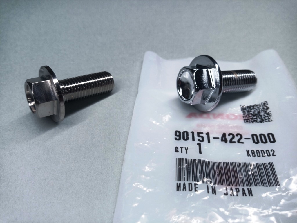 【新品】64チタン製 ヘッドライトケーシングボルト (ホンダ純正部品 90151-422-000) CB750F,CB900F,CB1100F ...