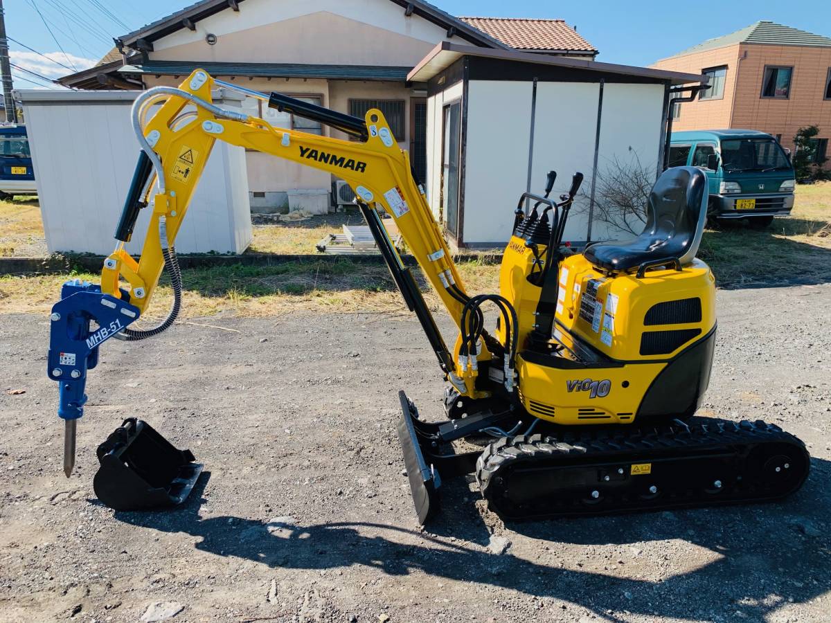 ヤンマー Vio10-2A ミニ油圧ショベル・691時間・1tクラス・倍速・マルチ(4Way)・ブレーカー付・バケット付・キャタ幅調整・ロングアームの落札情報詳細 - ヤフオク落札価格検索 ...