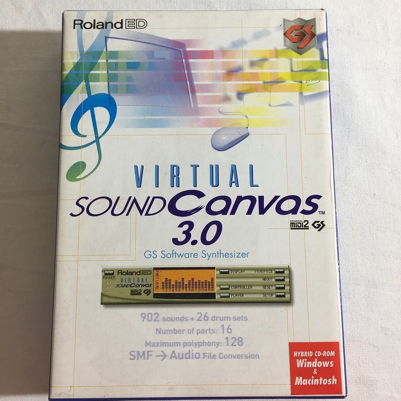 Roland ED VIRTUAL SOUND Canvas 3.0 GS Software Synthesizer vsc-88H3【動作未 ...