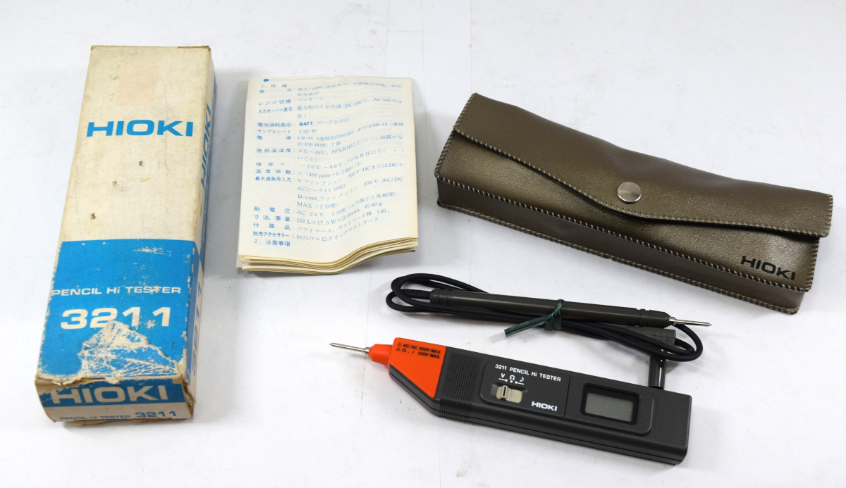 【S438】HIOKI 3211 ペンシル型 ハイテスター 回路計 電気計測機 測定器 ケースあり 説明書付き 動作確認済 中古品 直接取引 ...