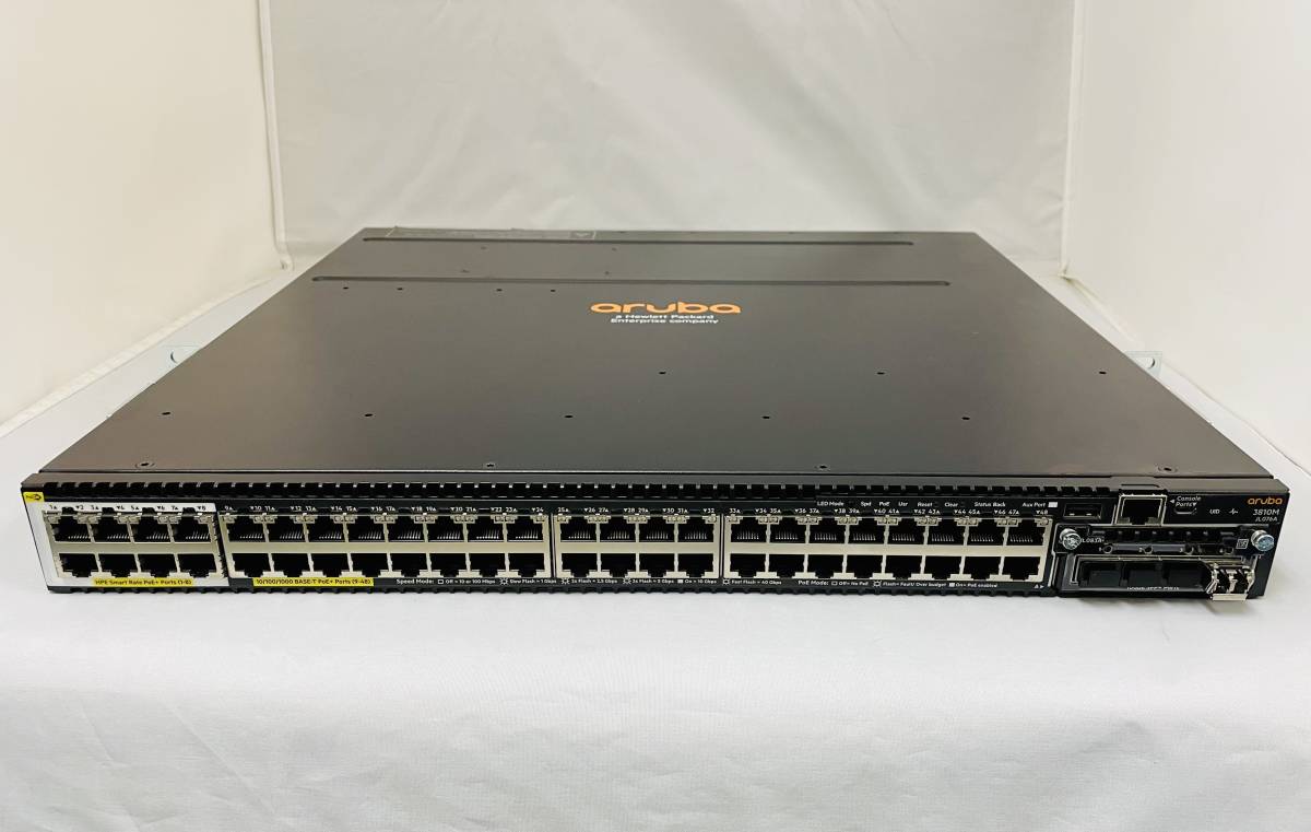 【初期化OK】HPE Aruba 3810M 40G 8 HPE Smart Rate PoE+ 1slot Switch JL076A ...