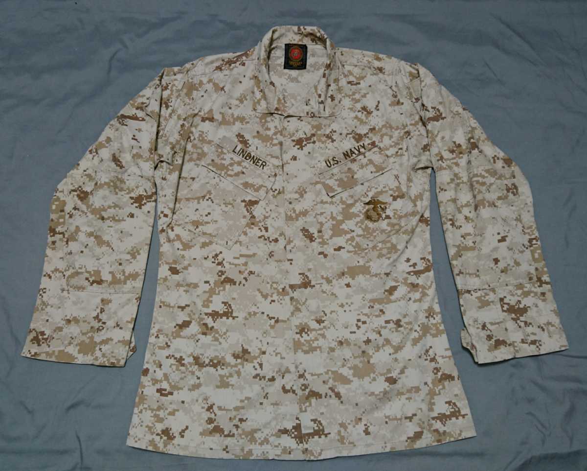 米軍実物 USMC DESERT MARPAT U.S.NAVYタグ 海兵隊 ジャケット Corpsman コアマン 衛生兵 サイズS-L の ...