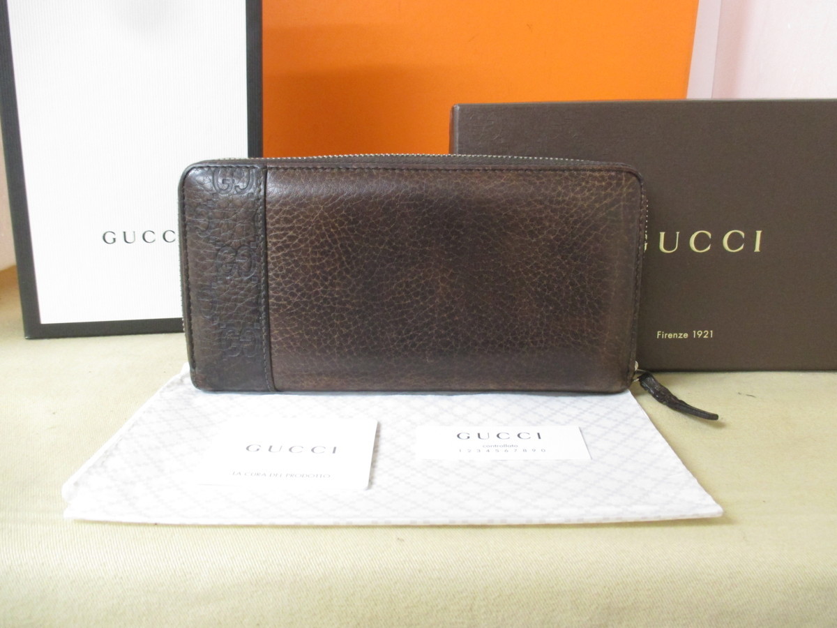 【やや傷や汚れあり】本物保証【即決で送料無料】濃茶/グッチ/GG/革レザー/ファスナー/長財布/ジップ/256439 /男女兼用/GUCCIの箱付属/正規品の落札情報詳細 - Yahoo ...