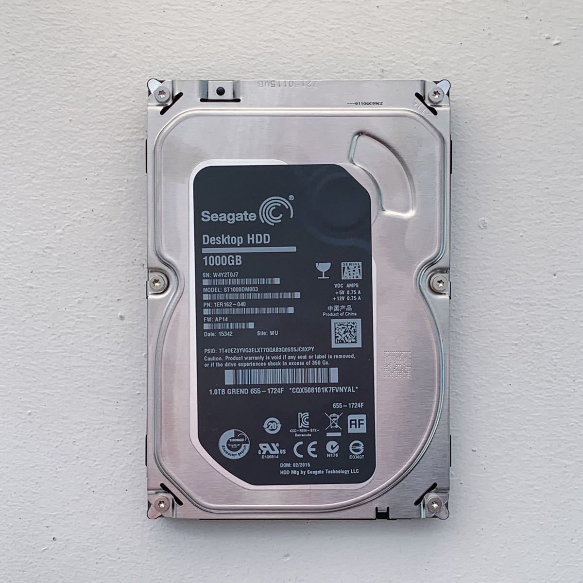 〈即決〉Seagate 3.5インチ 1TB HDD ハードディスク iMac 取り出し品 ST1000DM003 APPLE アップル ...