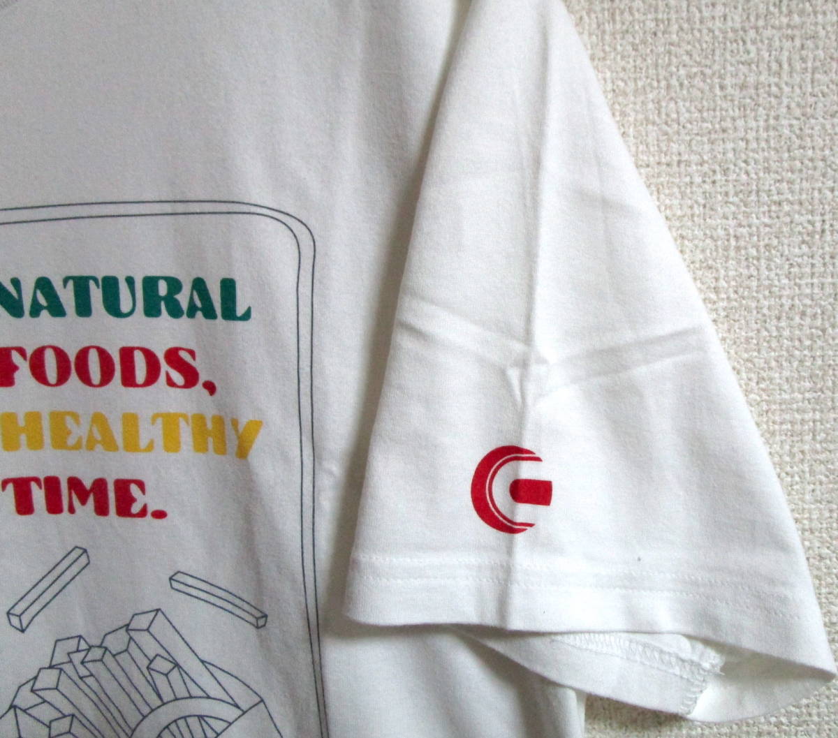 UNIQLO UT x MOS BURGER 企業 コラボレーション ユニクロ x モスバーガー ロゴ Tシャツ 半袖 サイズL ホワイト/白 ...