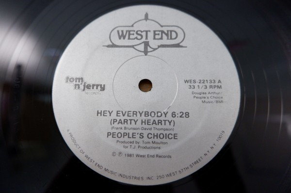N2-009＜12inch/US盤＞People's Choice / Hey Everybody (Party Hearty)の落札情報詳細 ...