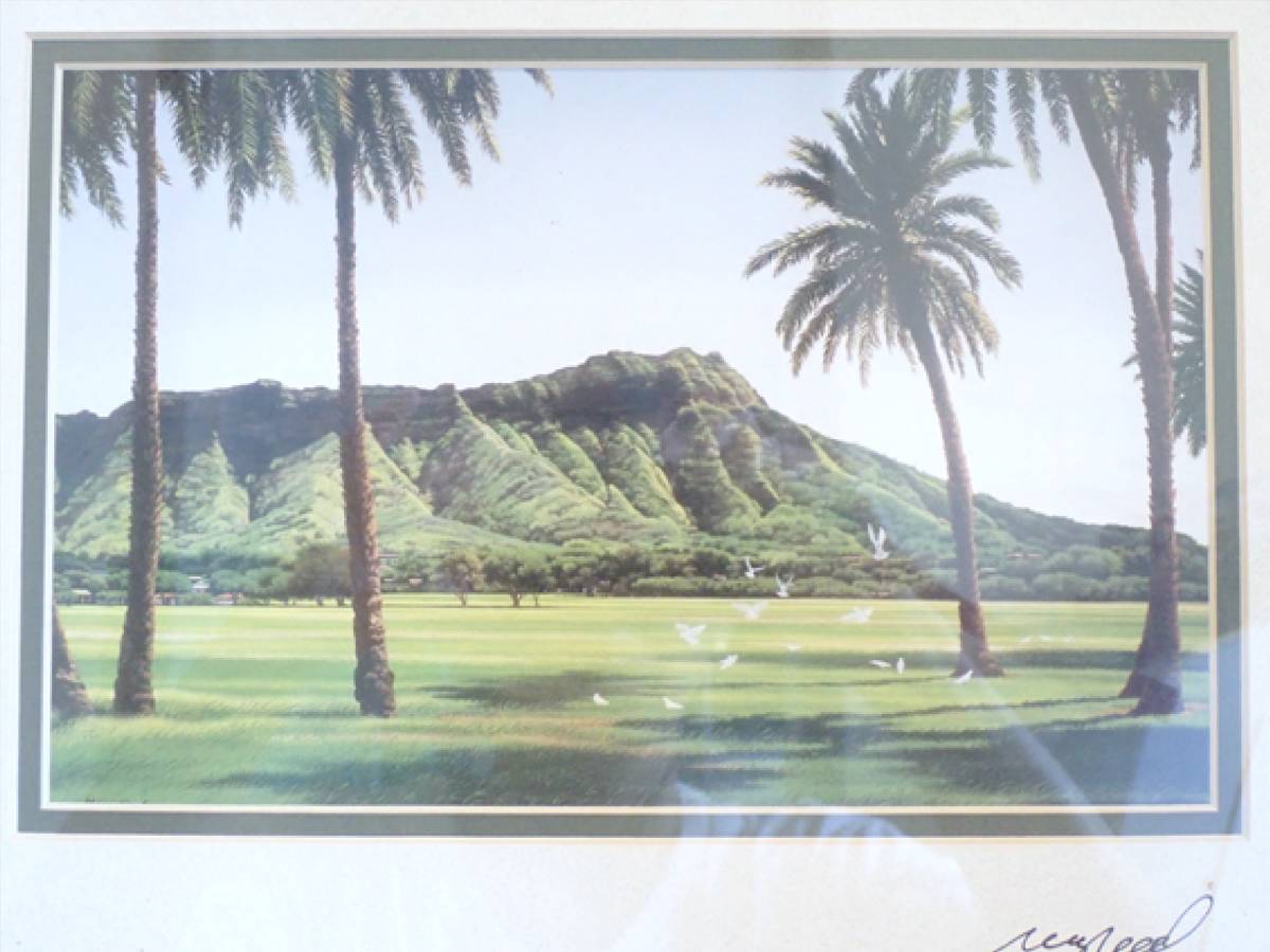 【GARY REED ゲーリー リード】Hawaiiダイヤモンドヘッド絵画☆サイン☆ハワイワイキキ☆コアウッドの落札情報詳細 - Yahoo ...