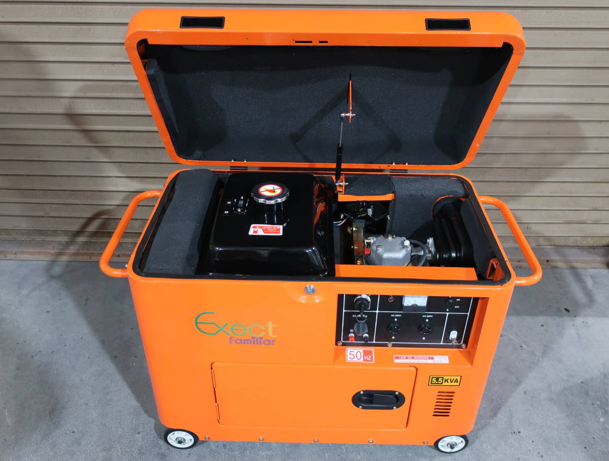 【新品】 長時間対応発電機 D6500ET 新品・未使用 ディーゼル発電機 定格出力5、5KVA 50Hz用の落札情報詳細 - ヤフオク落札 ...