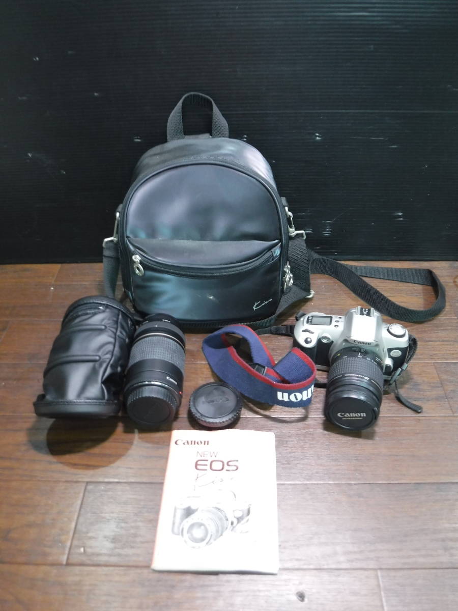 T637 美品 Canon キャノン EOS kiss 一眼レフカメラ 28-80mm ズームレンズ EF75-300mm 愛情フォトバッグ/取説付の落札情報詳細 - Yahoo!オークション ...
