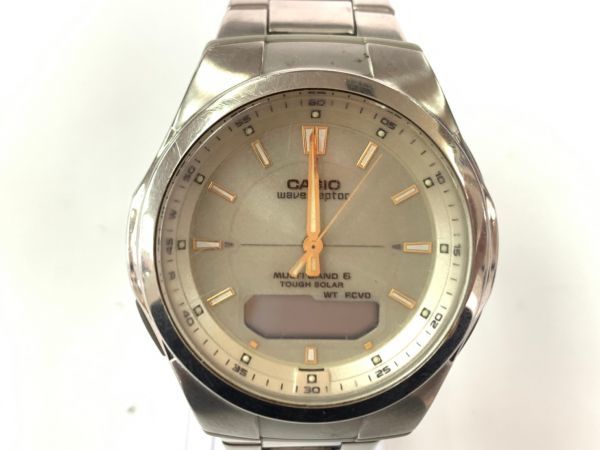 送込 動品 カシオ デジタル ウェーブセプター ワールドタイム イルミネーター 2557 WV-57HJ CASIO wave ceptor ...