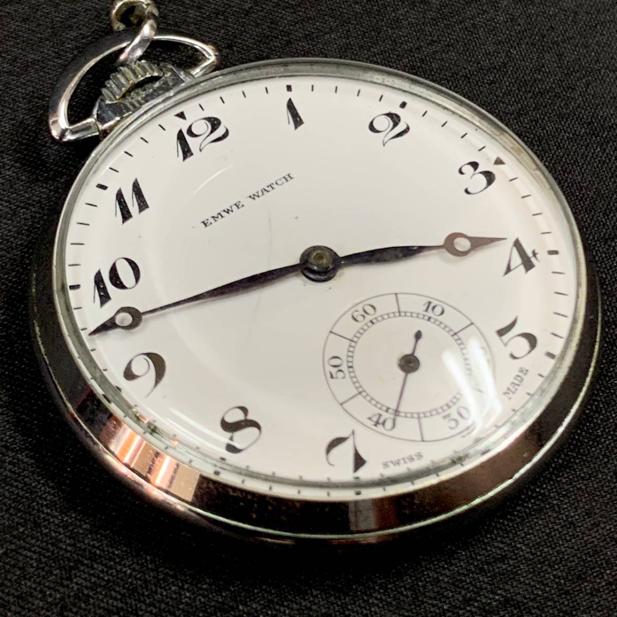 【やや傷や汚れあり】E27c20Y6 動作品 懐中時計 手巻き EMWE WATCH SWISS MADE 15JEWELS 15石 STAINLESS BACKの落札情報詳細 - Yahoo ...