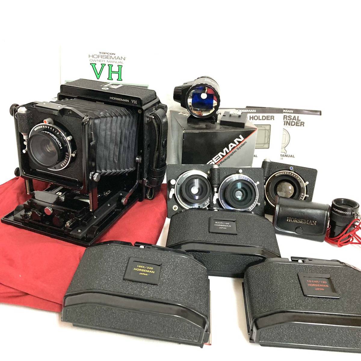 【やや傷や汚れあり】HORSEMAN VH + SUPER TOPCOR 1:7 65mm + SUPER ER 1:5.6 90mm ...
