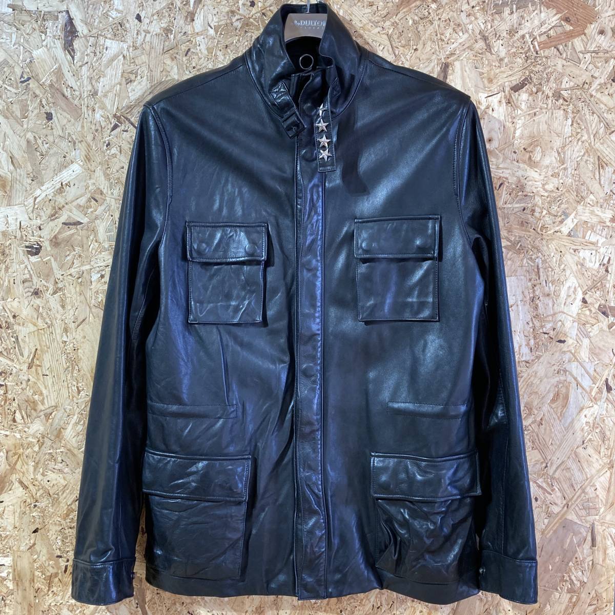【やや傷や汚れあり】Max Fritz マックス フリッツ レザー ジャケット 50 ライダース ブルゾン 牛革 初期 maxfritz ...