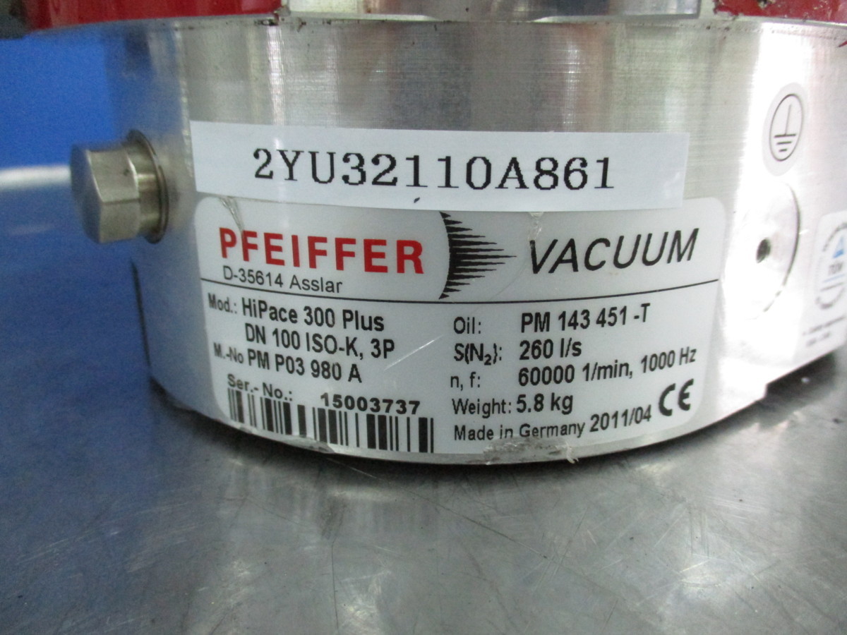【傷や汚れあり】PFEIFFER VACUUM ターボ分子ポンプ HIPACE 300 PLUS D-35614A TC100 の落札情報詳細 ...