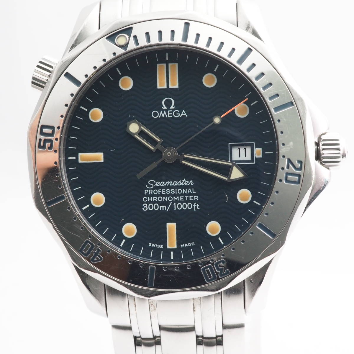 【傷や汚れあり】オメガ シーマスター プロフェッショナル 300m/1000ft Ref,168.1503 Cal,1109 OMEGA Seamaster デイト自動巻 紺 メンズ腕時計 ...