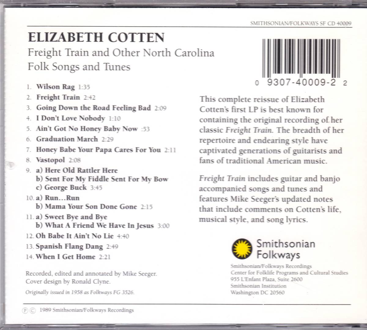 【目立った傷や汚れなし】☆ELIZABETH COTTEN(エリザベス・コットン)/Freight Train And Other North ...