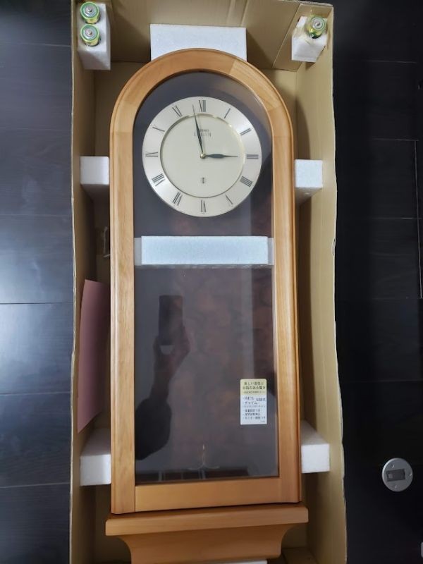 SEIKO EMBLEM/セイコー エンブレム ウエストミンスターチャイム付 掛け時計 HS345B の落札情報詳細| ヤフオク落札価格情報 ...