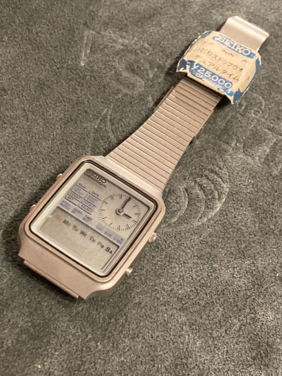 【未使用】1 時計店整理品 新品 未使用 デットストック 動作身確認 現状品 SEIKO デジアナ クロノグラフ セイコー ヴィンテージ ...
