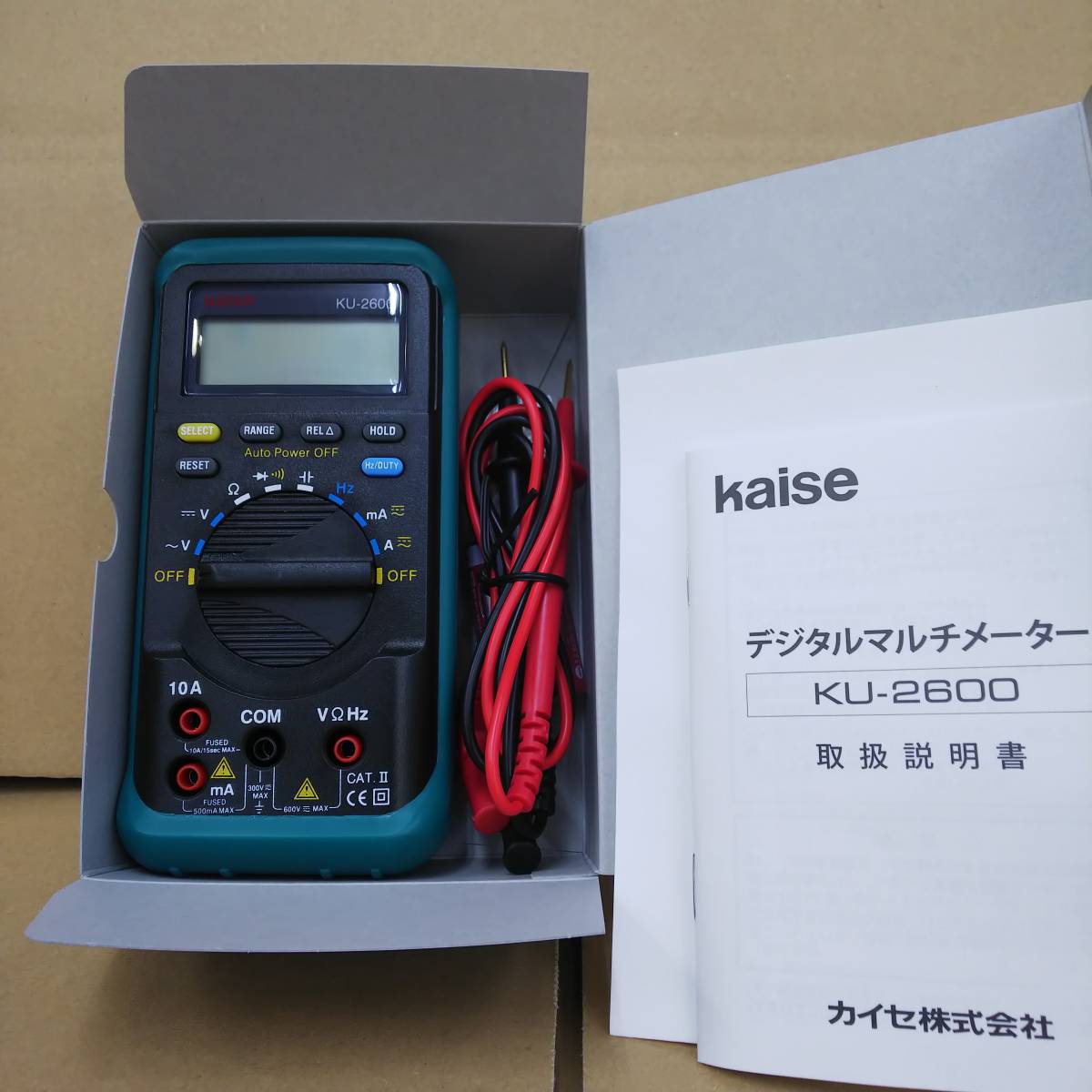 【未使用】カイセ/kaise デジタルマルチメーター KU-2600の落札情報詳細 - ヤフオク落札価格検索 オークフリー