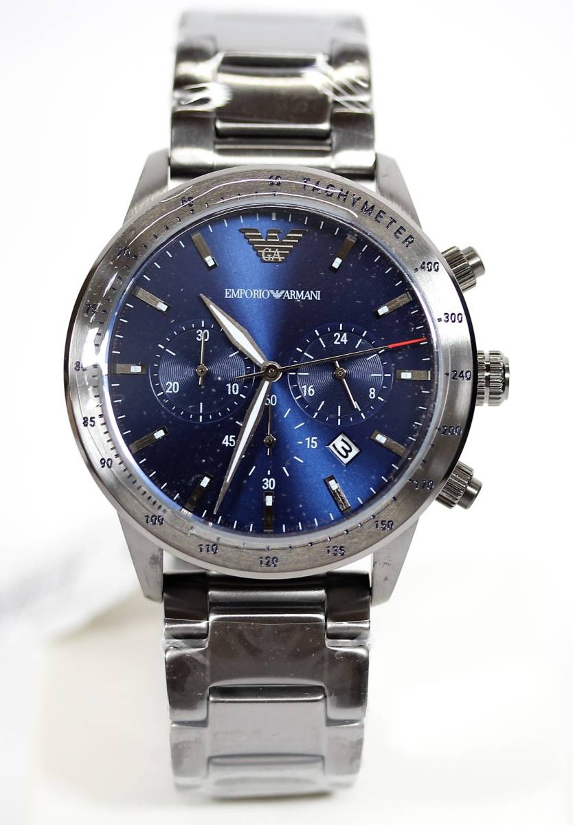 【未使用に近い】Y5323＃ 未使用品 EMPORIO ARMANI エンポリオ アルマーニ メンズ腕時計 クロノグラフ AR-80045の ...
