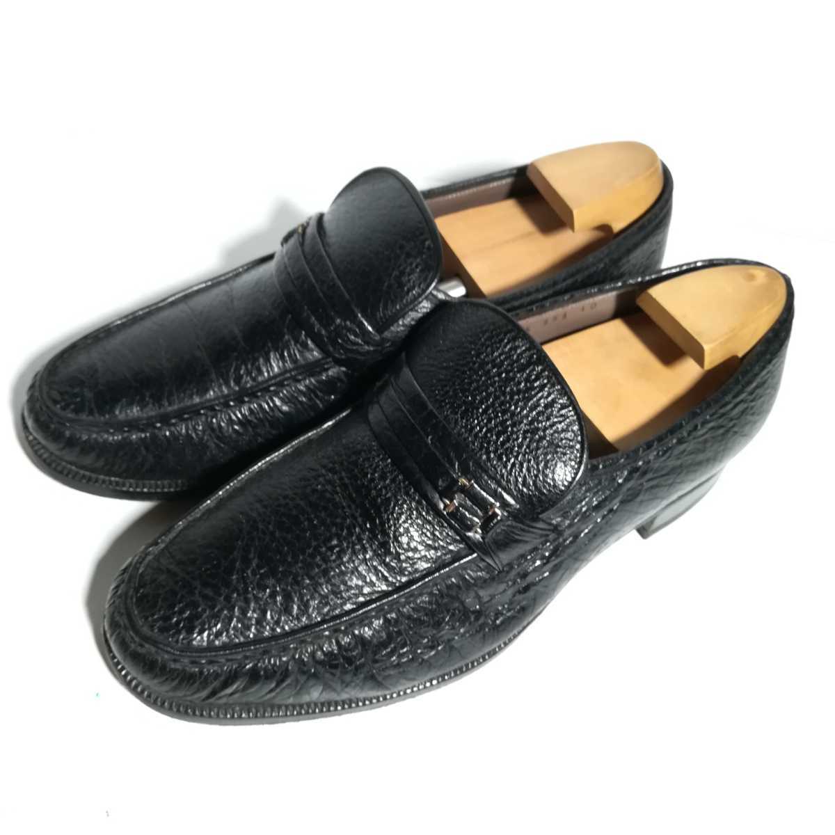 【やや傷や汚れあり】3282 ★マレリー marelli★ ローファー スリッポン 25.5EEE 黒 ドレスシューズ ビジネス 革靴 紳士靴 ...