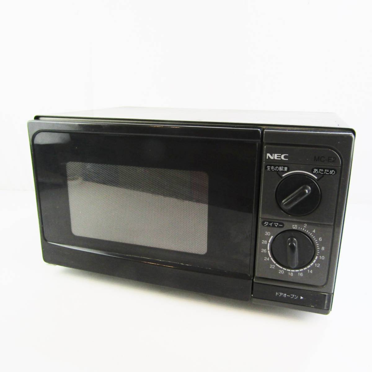 【やや傷や汚れあり】QB7001 NEC 電子レンジ MC-E2 60Hz専用 1996年製 ブラック 家電 キッチン 調理器具 中古 福井 ...